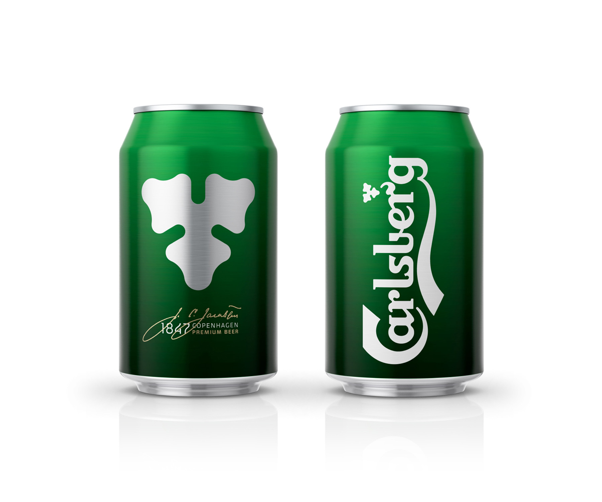 Carlsberg’s clean new can design by Kontrapunkt