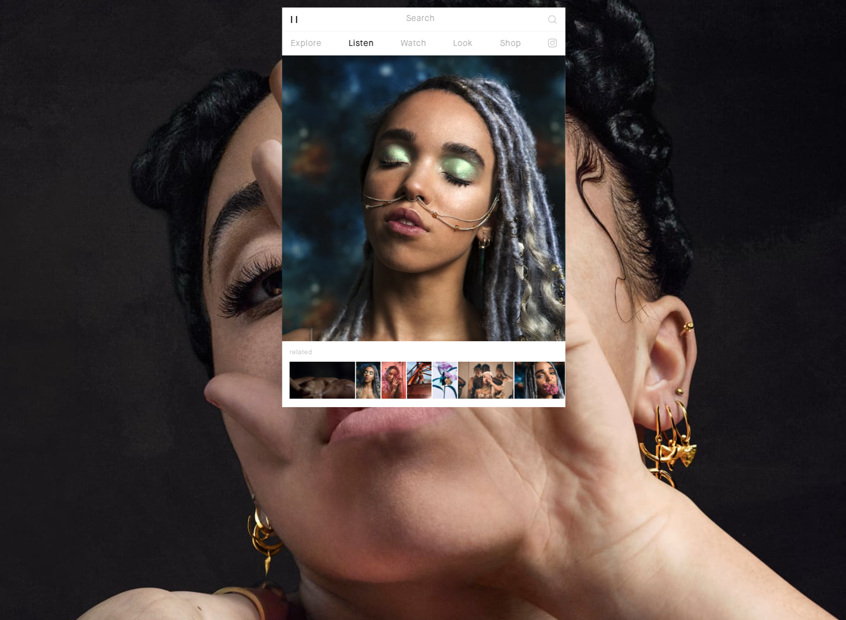 FKA twigs website by Matthew Stone - Creative Review