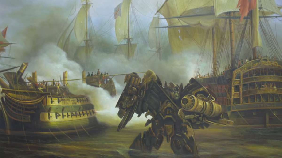 Transformers art prank at Dulwich Picture Gallery