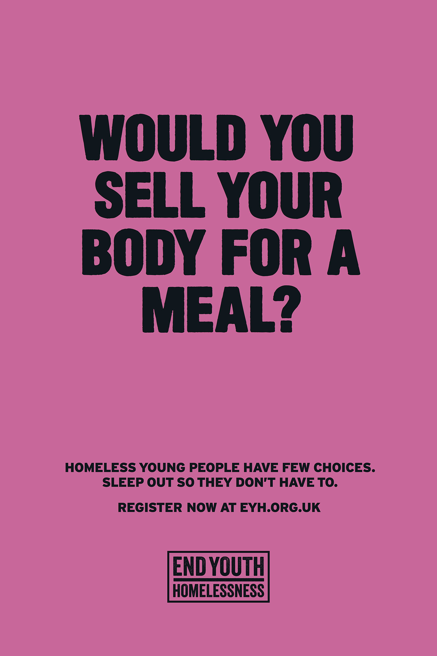 End Youth Homelessness launches hard-hitting poster campaign