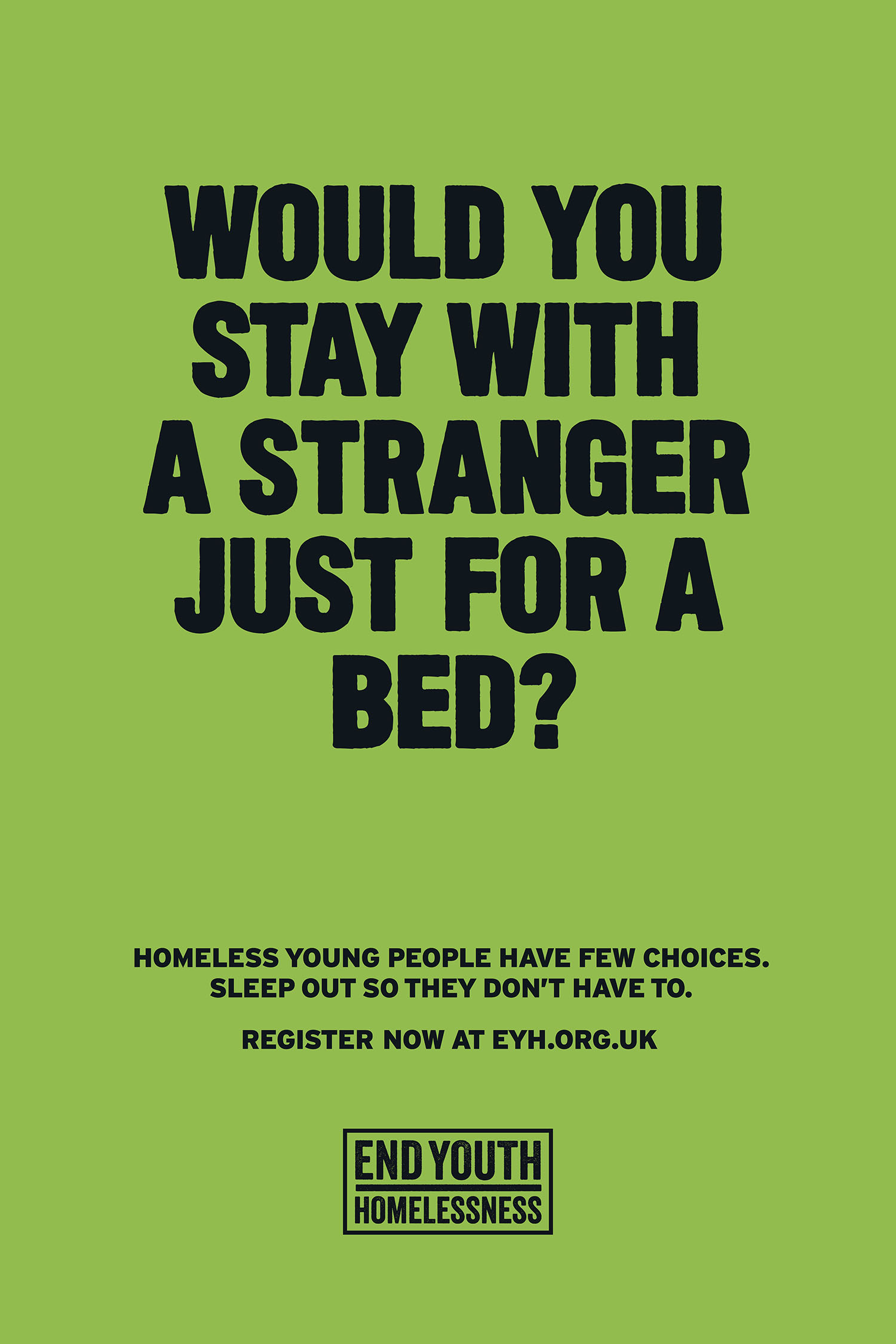 End Youth Homelessness launches hard-hitting poster campaign
