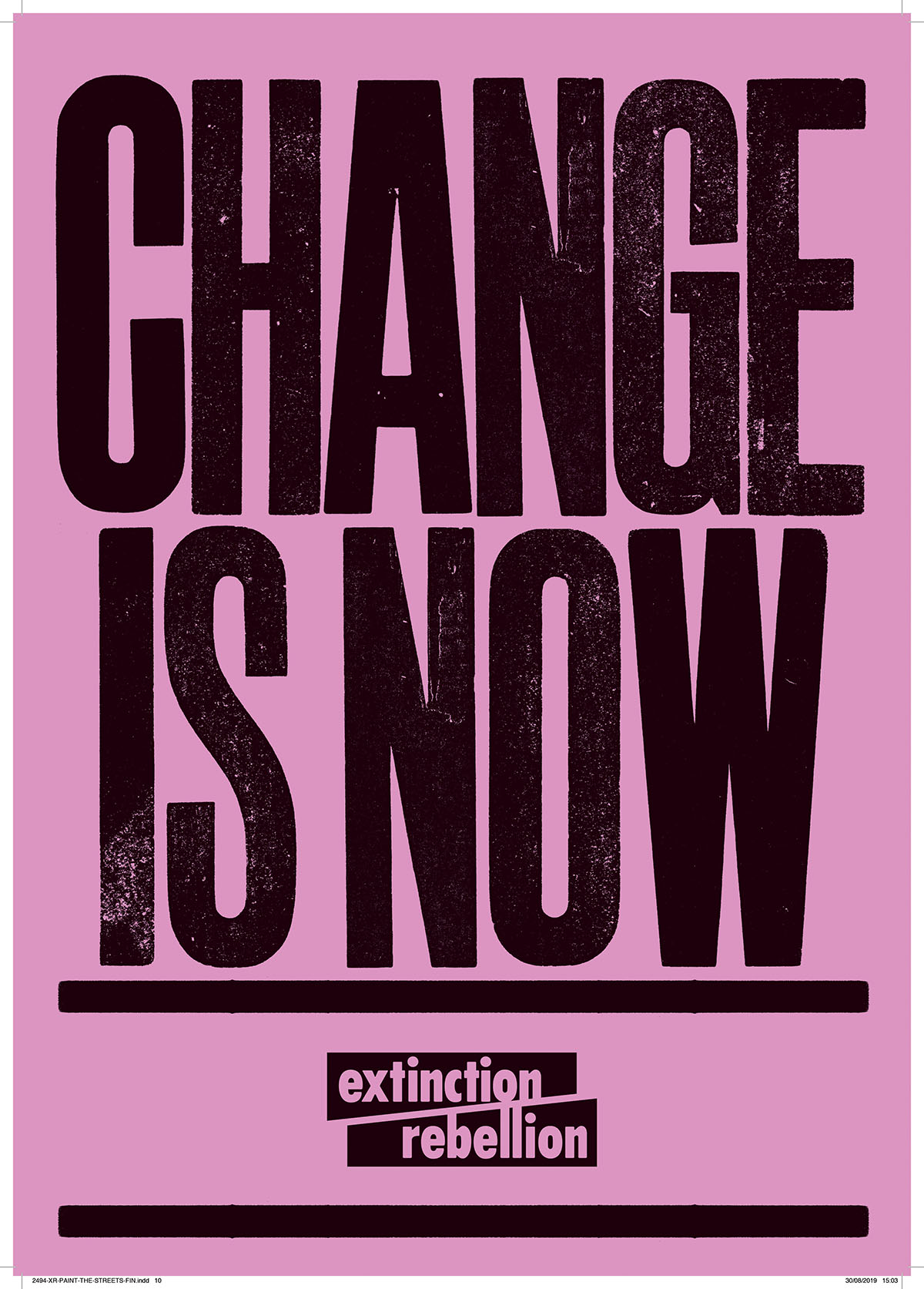 Anthony Burrill lends his support to Extinction Rebellion