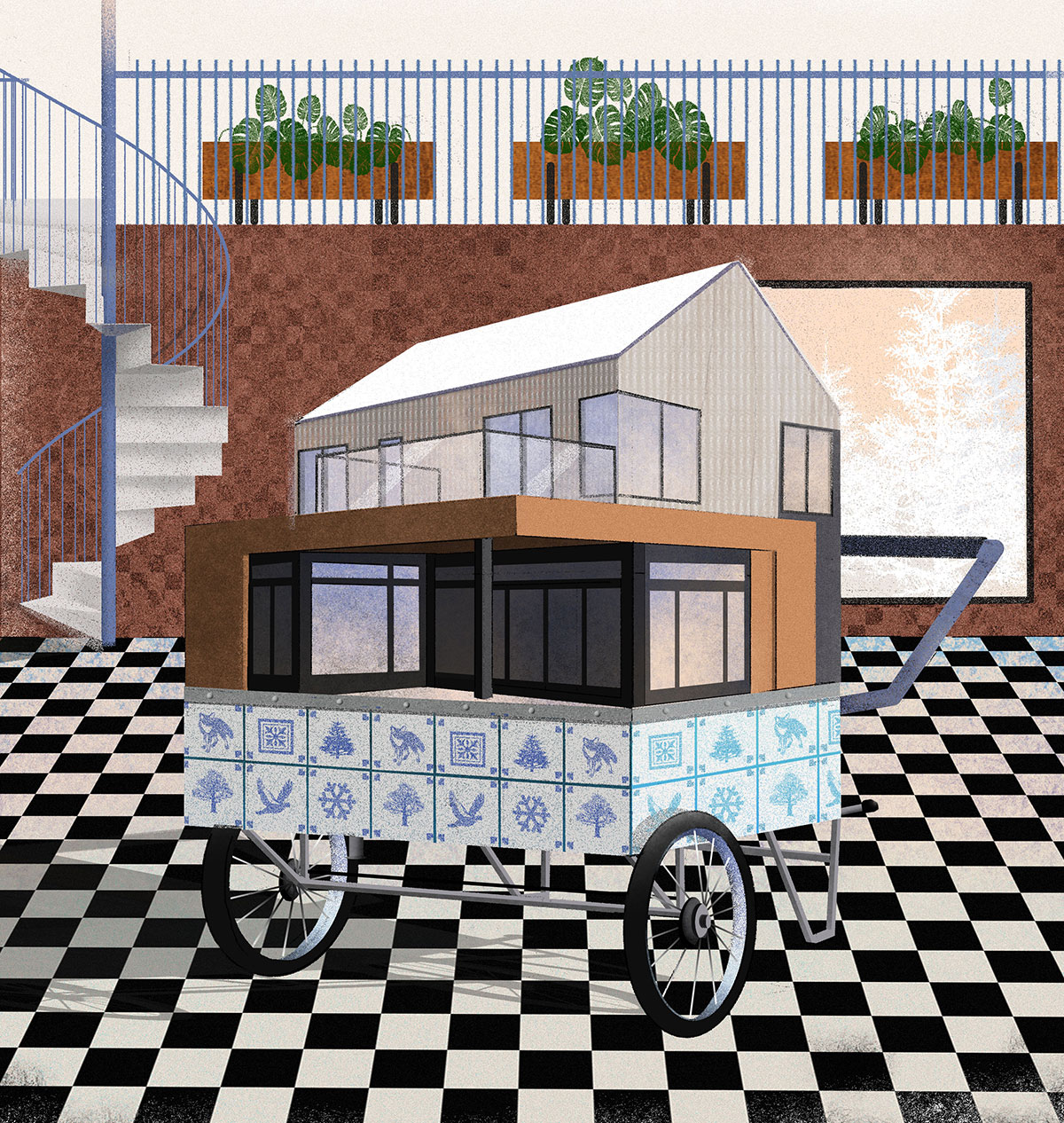 Illustrator Radhiah Anis captures fictional spaces with a surreal twist