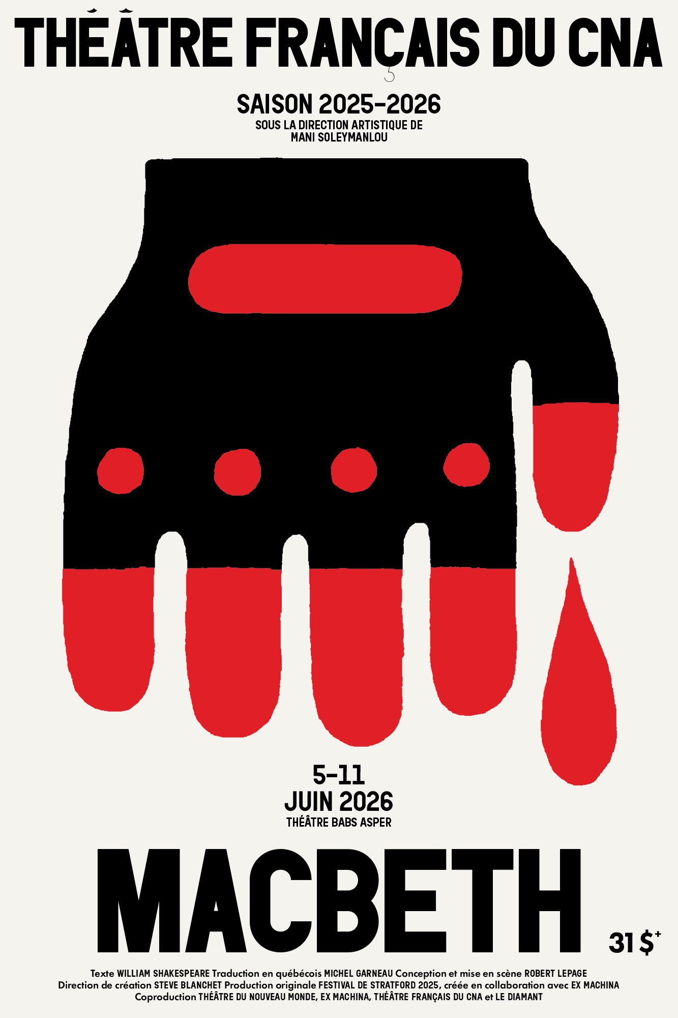 Mathieu Labrecque’s vibrant poster design for Ottawa theatre